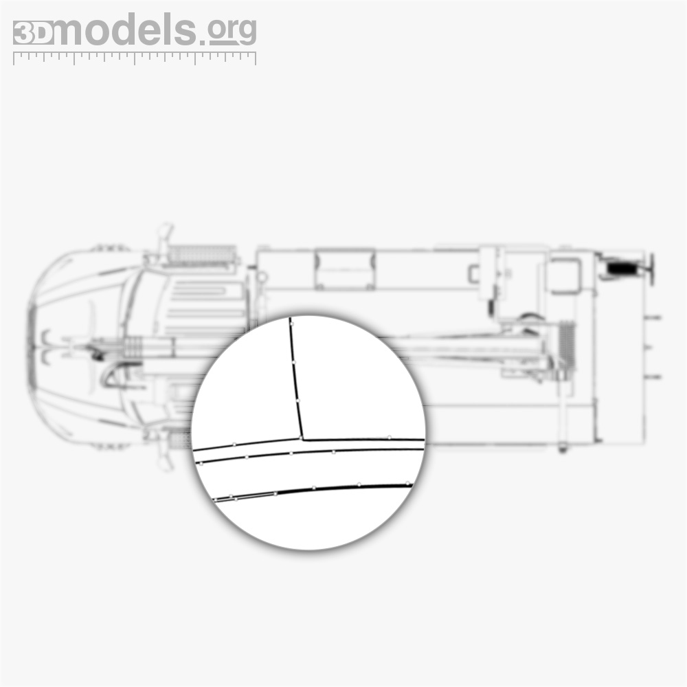 International MV Digger Truck 2025 Vector Blueprint - 3DModels.org