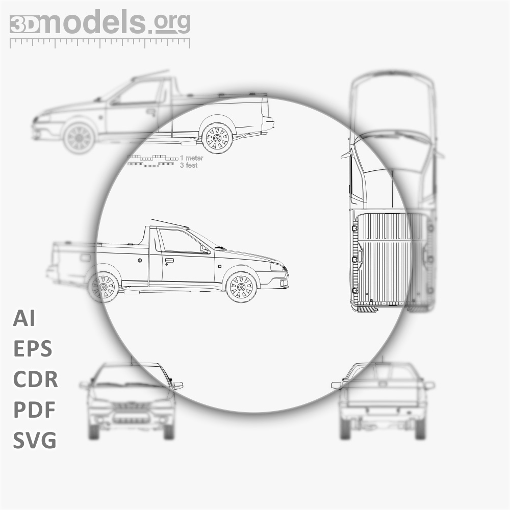 Iran Khodro Arisun 2019 Vector Blueprint - 3DModels.org