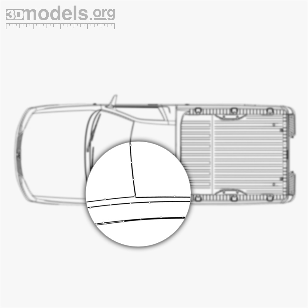 Iran Khodro Arisun 2019 Vector Blueprint - 3DModels.org