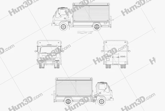 Isuzu blueprints Download in PNG - 3DModels.org
