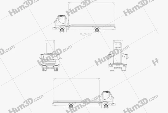 Isuzu blueprints Download in PNG - 3DModels.org