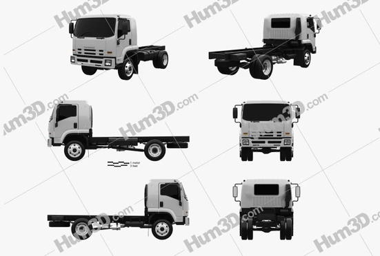 Chassis truck blueprints Download in PNG - 3DModels.org