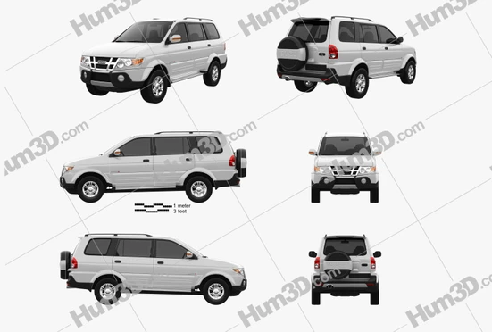 Isuzu blueprints Download in PNG - 3DModels.org