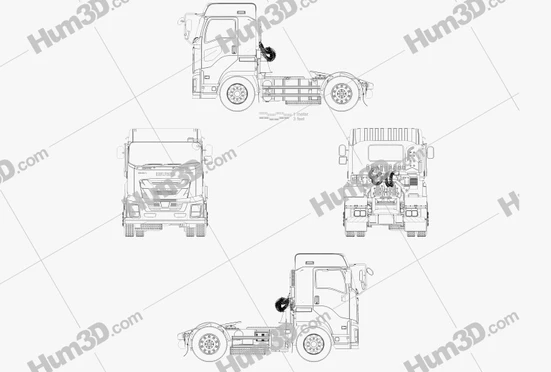 Isuzu blueprints Download in PNG - 3DModels.org