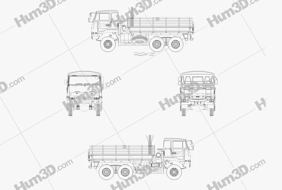 Isuzu blueprints Download in PNG - 3DModels.org
