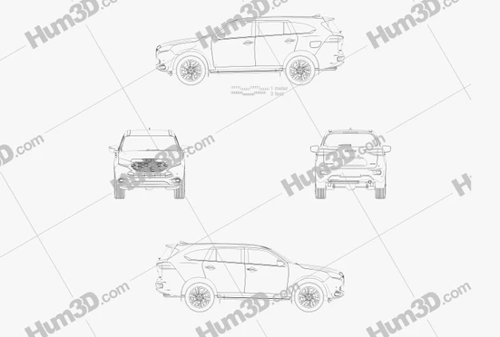 Isuzu blueprints Download in PNG - 3DModels.org