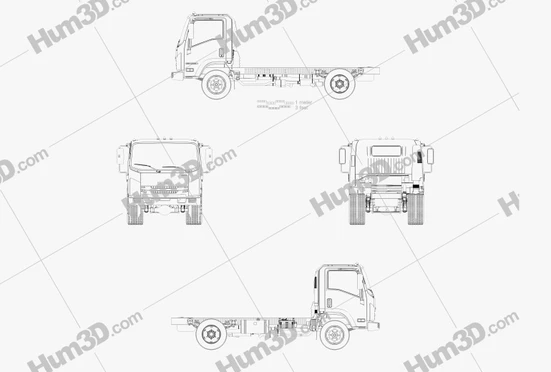Isuzu blueprints Download in PNG - 3DModels.org