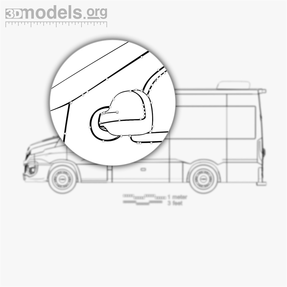Iveco Daily Passenger Van 2017 Vector Blueprint - 3DModels.org