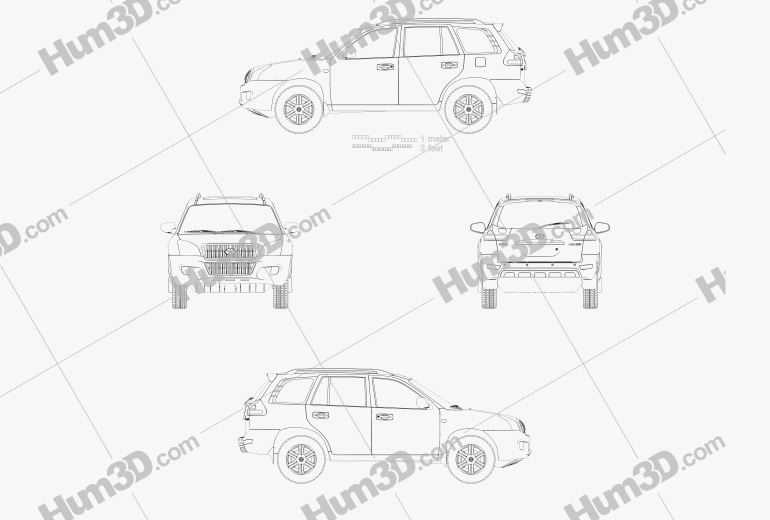 JAC Rein S1 2011 Blaupause - 3DModels.org