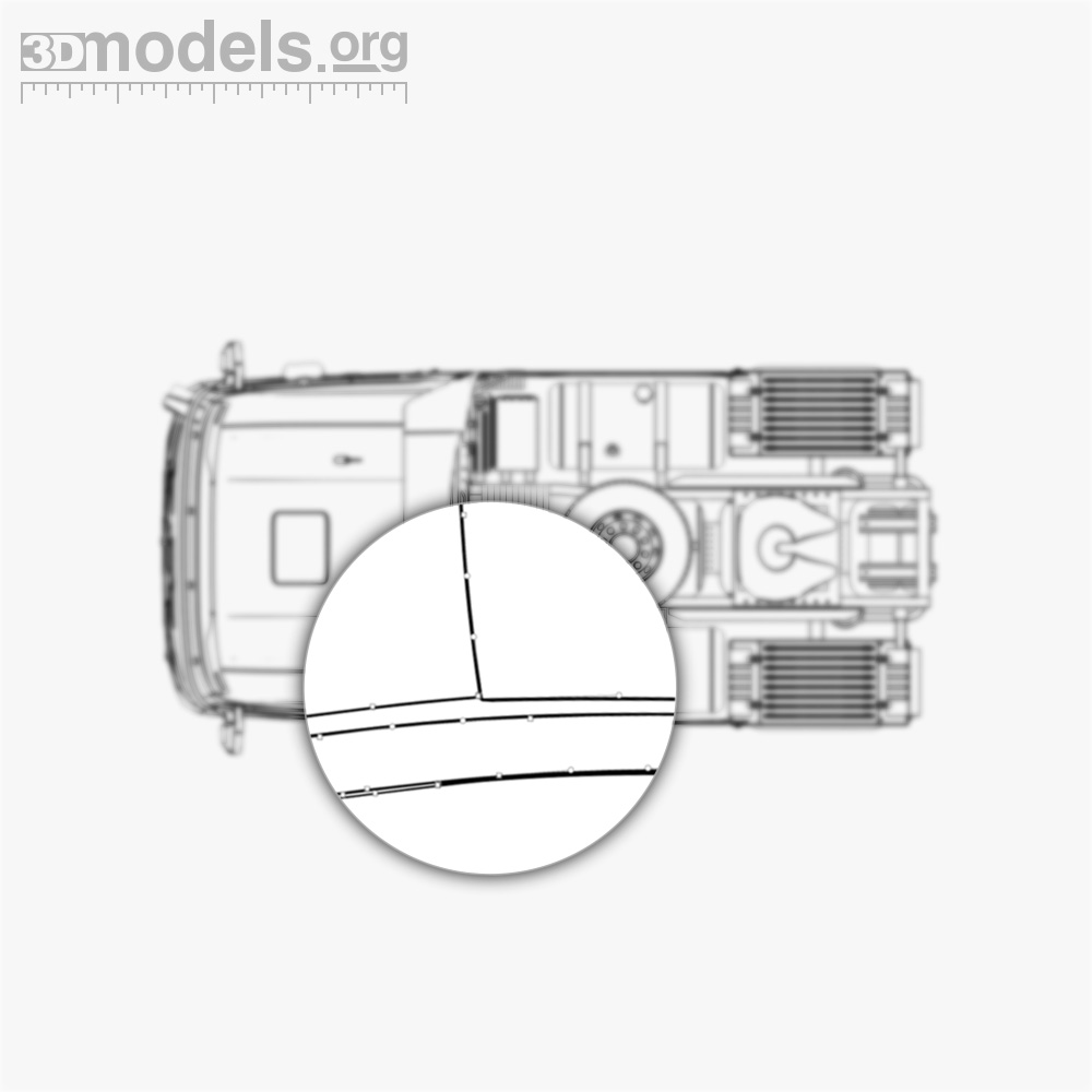 JMC Weilong HV5 Tractor Truck 2021 Vector Blueprint - 3DModels.org