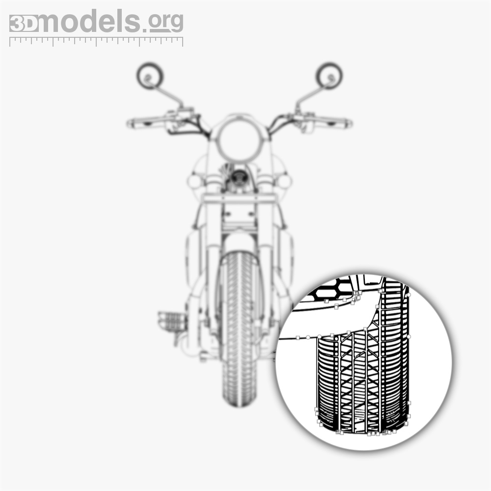 Jawa 300 CL 2021 Vector Blueprint - 3DModels.org