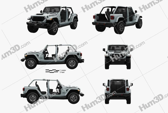 Jeep blueprints Download in PNG - 3DModels.org