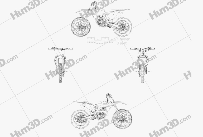 KTM 450 SX-F 2017 Blueprint - 3DModels.org