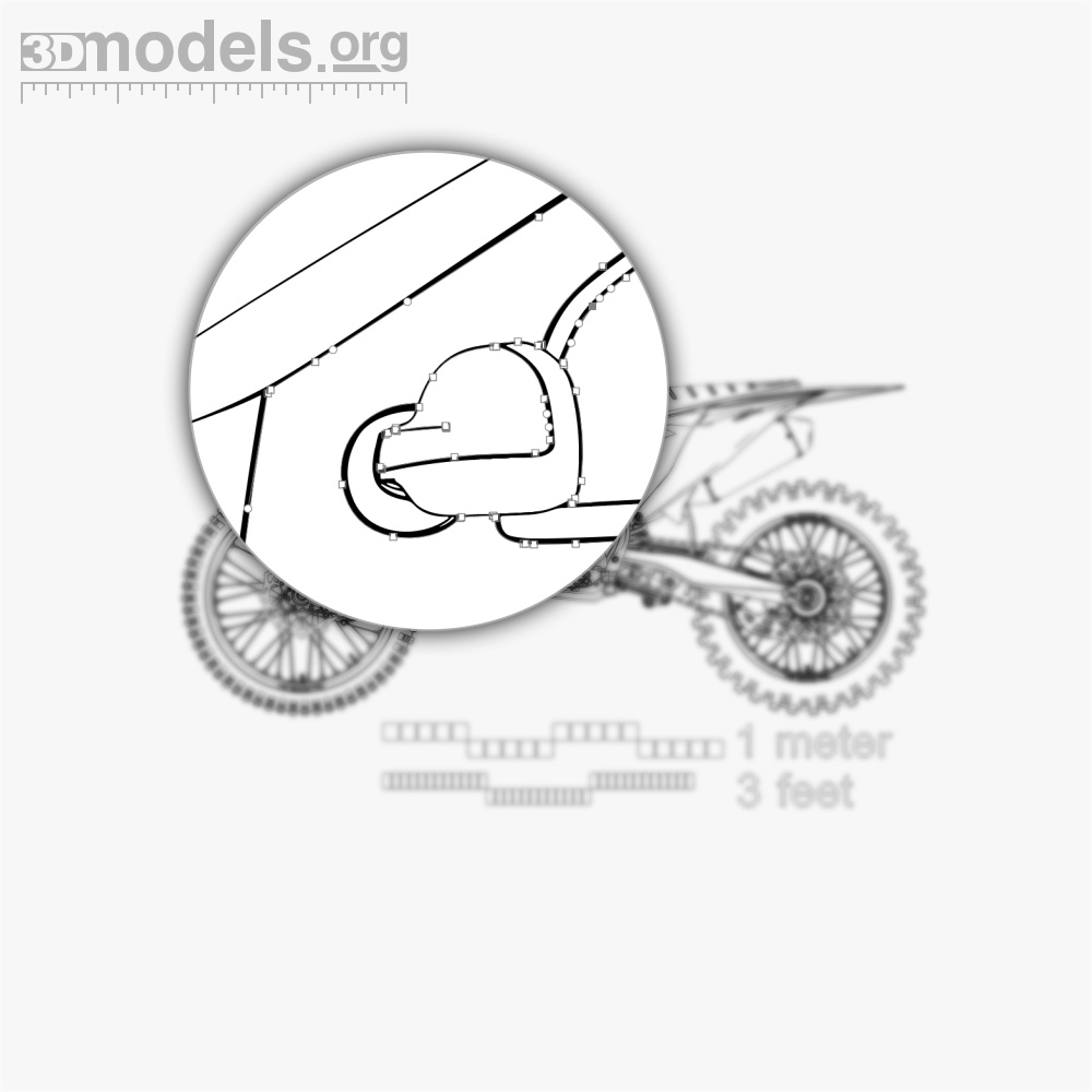 KTM 450 SX-F 2020 Vector Blueprint - 3DModels.org