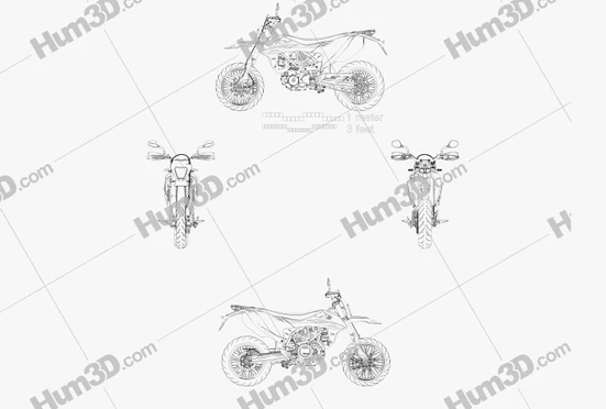 KTM blueprints Download in PNG - 3DModels.org