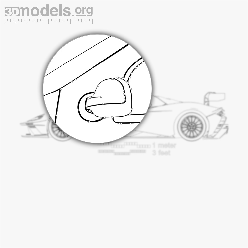 KTM X-Bow GTX 2025 Vector Blueprint - 3DModels.org