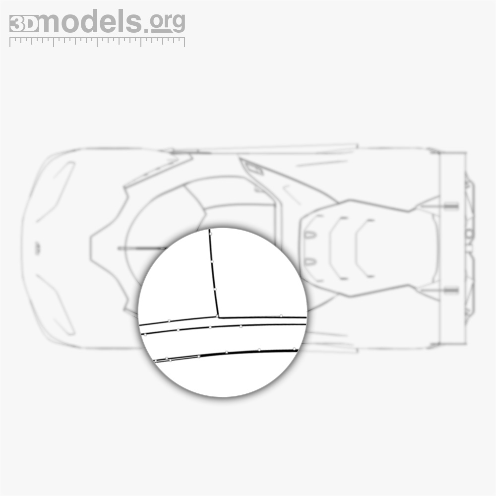 KTM X-Bow GTX 2025 Vector Blueprint - 3DModels.org