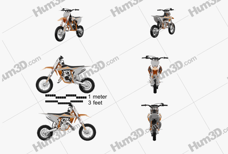 KTM SX50 2019 Blueprint Template - 3DModels.org