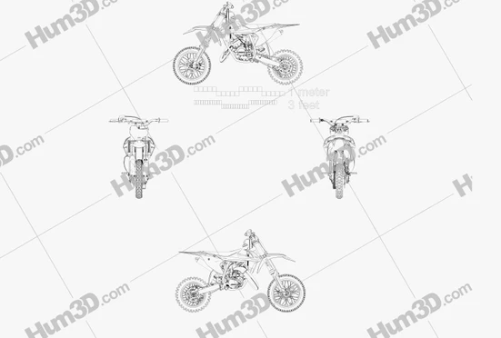 KTM blueprints Download in PNG - 3DModels.org