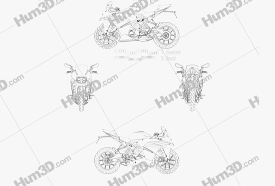 KTM blueprints Download in PNG - 3DModels.org