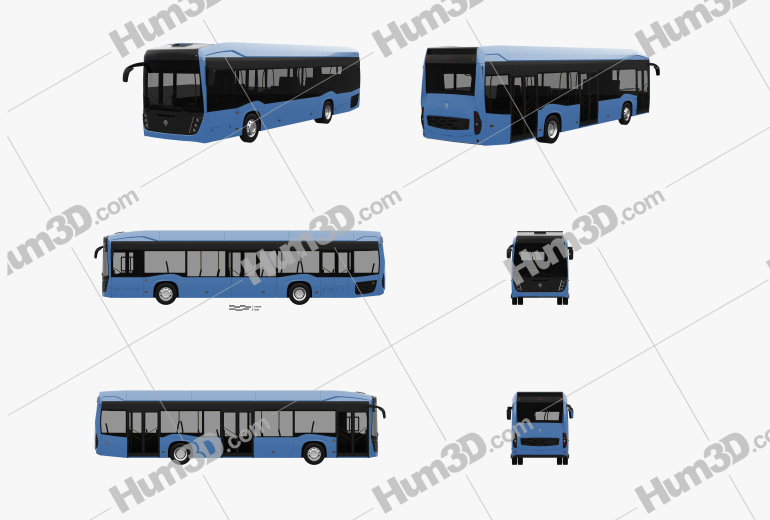 KamAZ 6282 Autobus 2018 Modèle de Plan - 3DModels.org