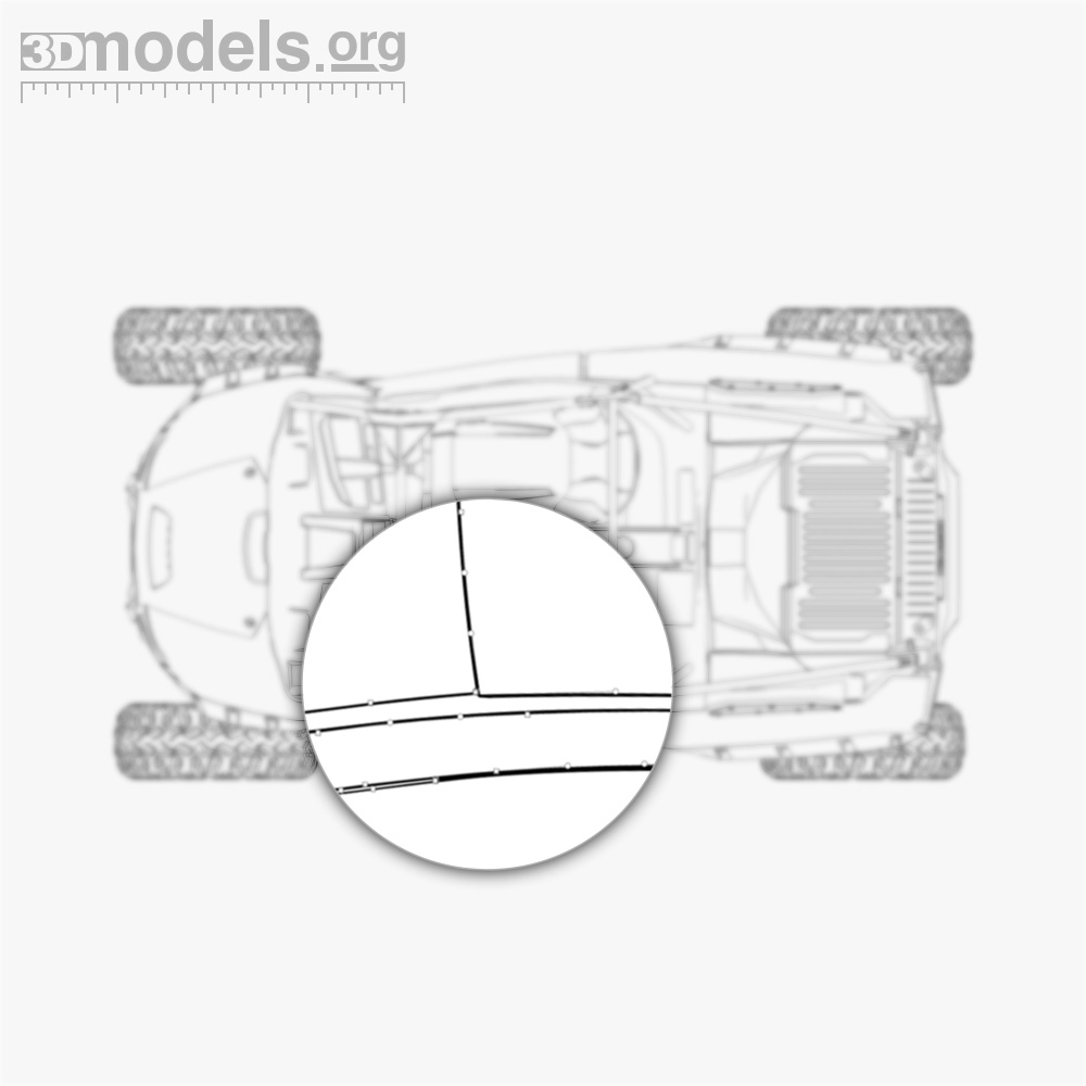 Kawasaki Teryx KRX 1000 2021 Vector Blueprint - 3DModels.org