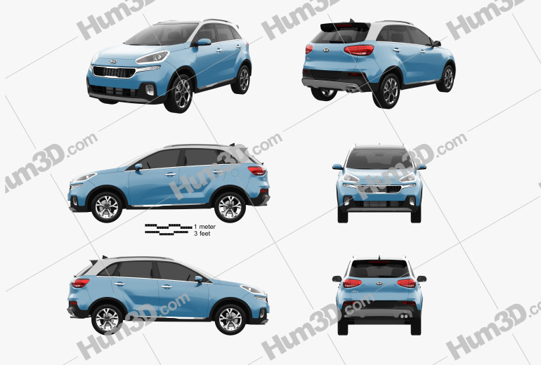Kia KX3 2019 Blueprint Template - 3DModels.org