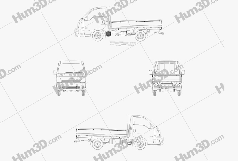 Kia K2700 Sebenza 2014 Blueprint - 3DModels.org
