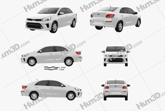 Kia blueprints Download in PNG - 3DModels.org