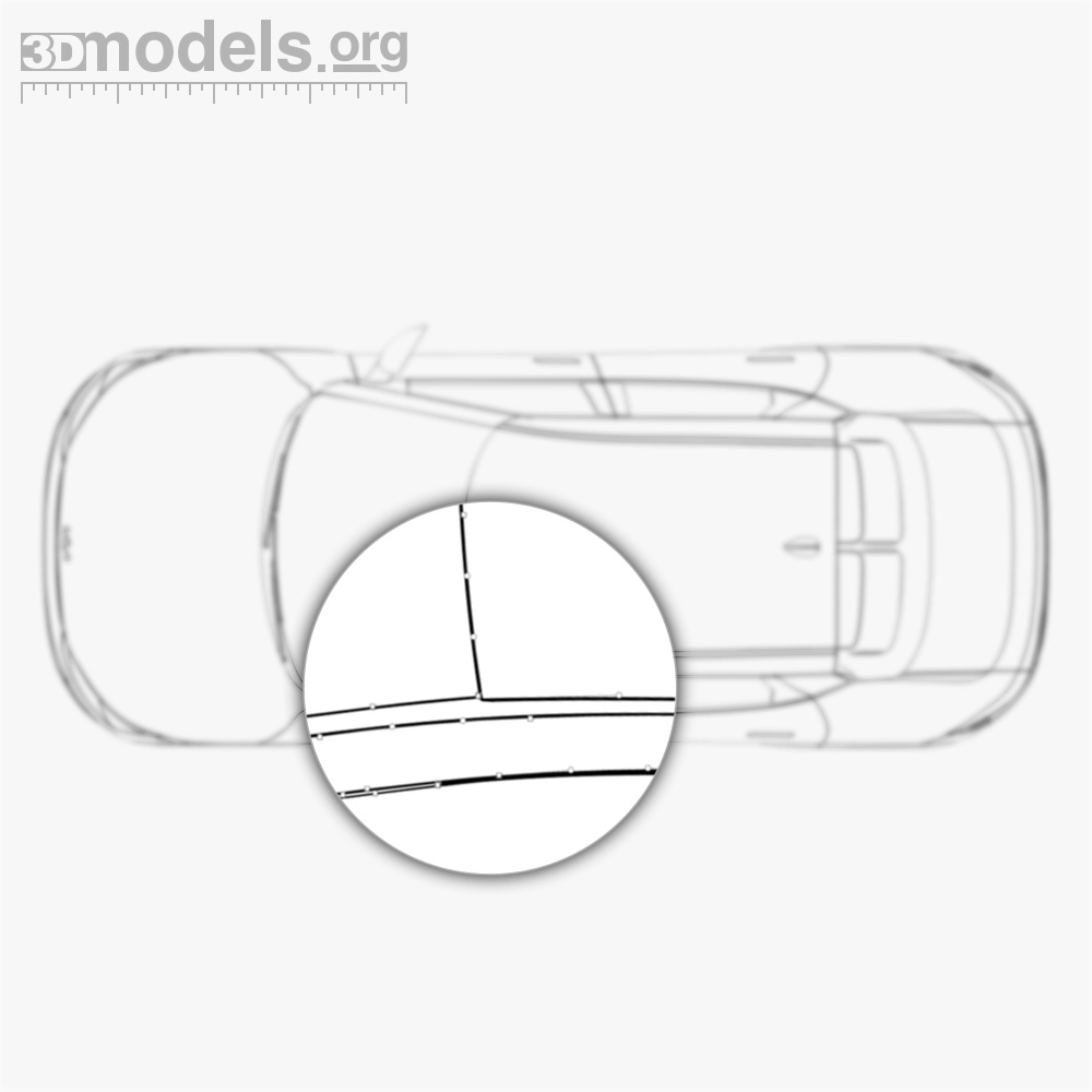 Kia EV6 2024 Vector Blueprint - 3DModels.org