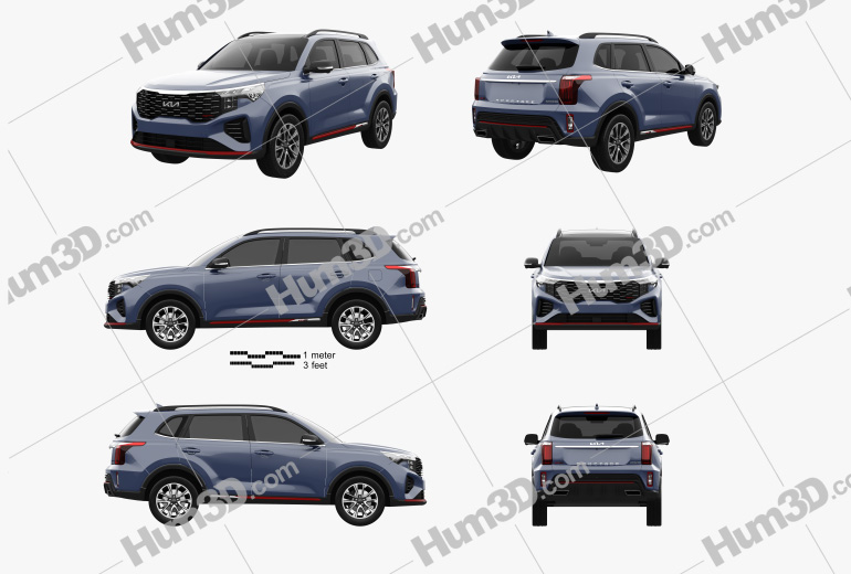 Kia Sportage Ace GT Line 2021 Blueprint Template - 3DModels.org