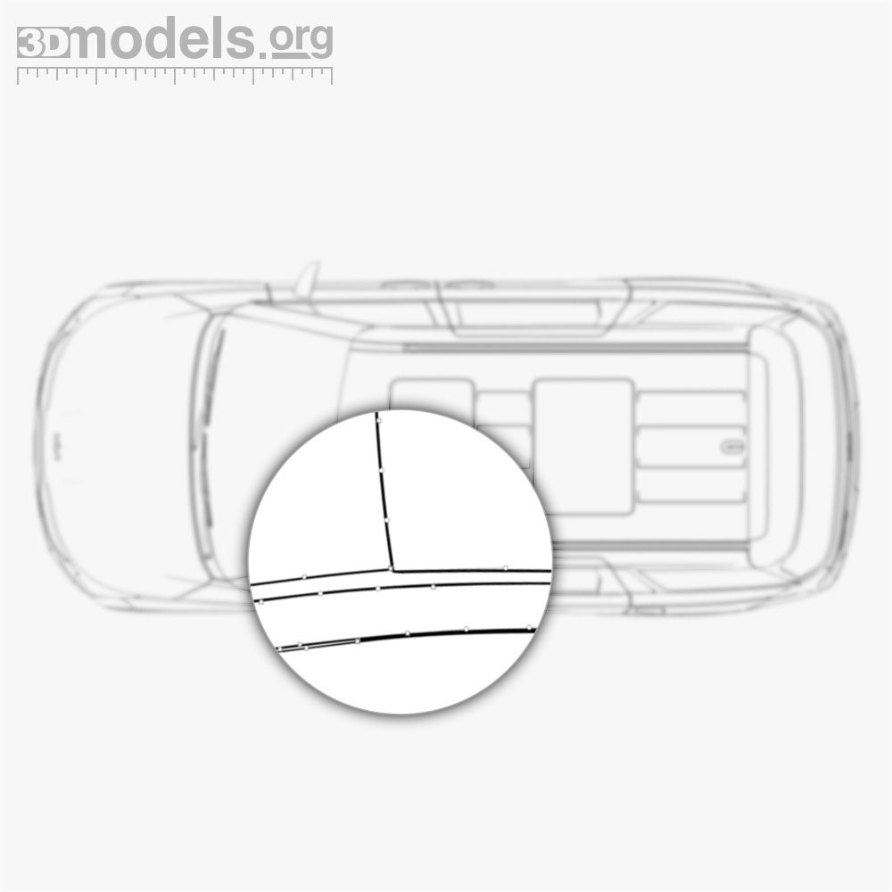 Kia Carnival HEV 2025 Vector Blueprint - 3DModels.org