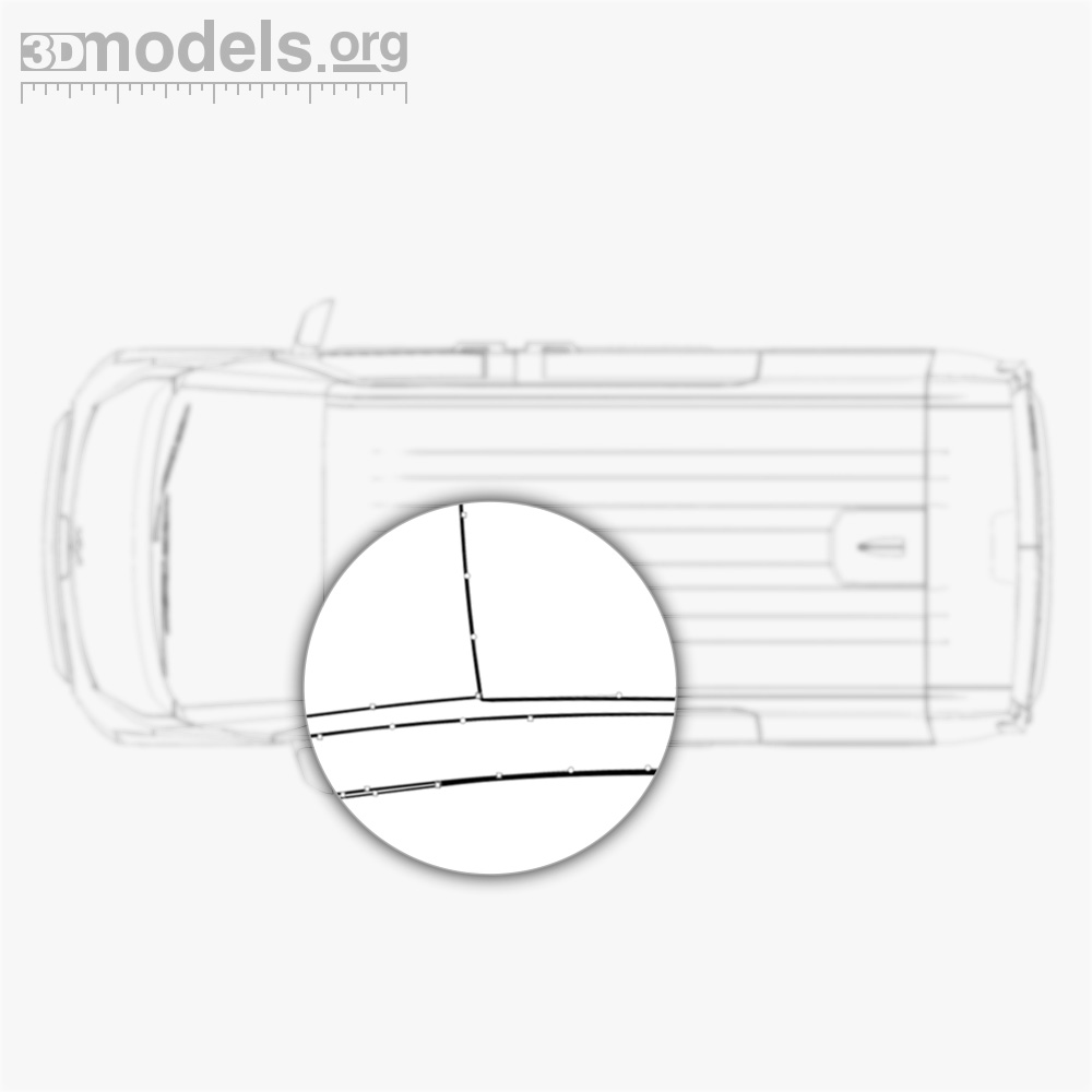 Kia PV5 Cargo Van 2025 Vector Blueprint - 3DModels.org
