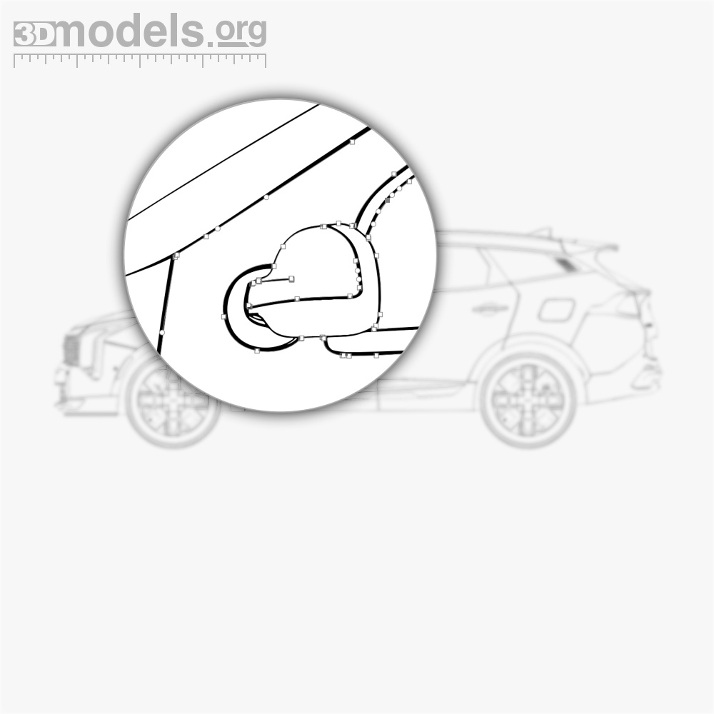 Kia Sportage NQ5 HEV 2025 Vector Blueprint - 3DModels.org