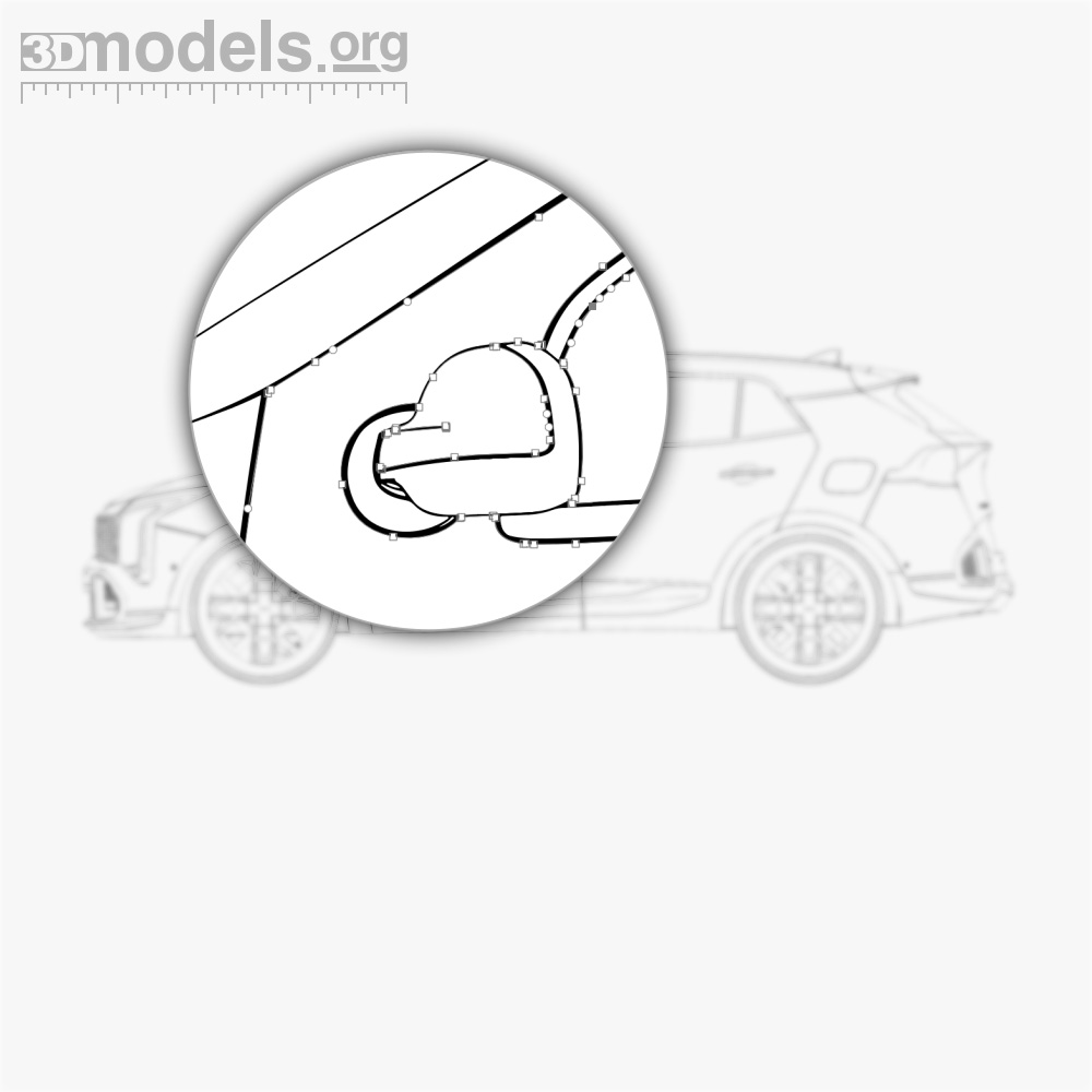 Kia Sportage GT-Line EU-spec 2025 Vector Blueprint - 3DModels.org