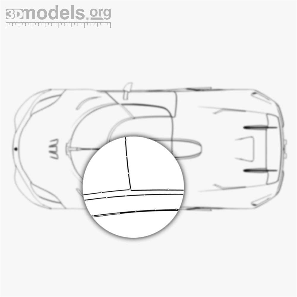 Koenigsegg Regera 2018 Vector Blueprint - 3DModels.org