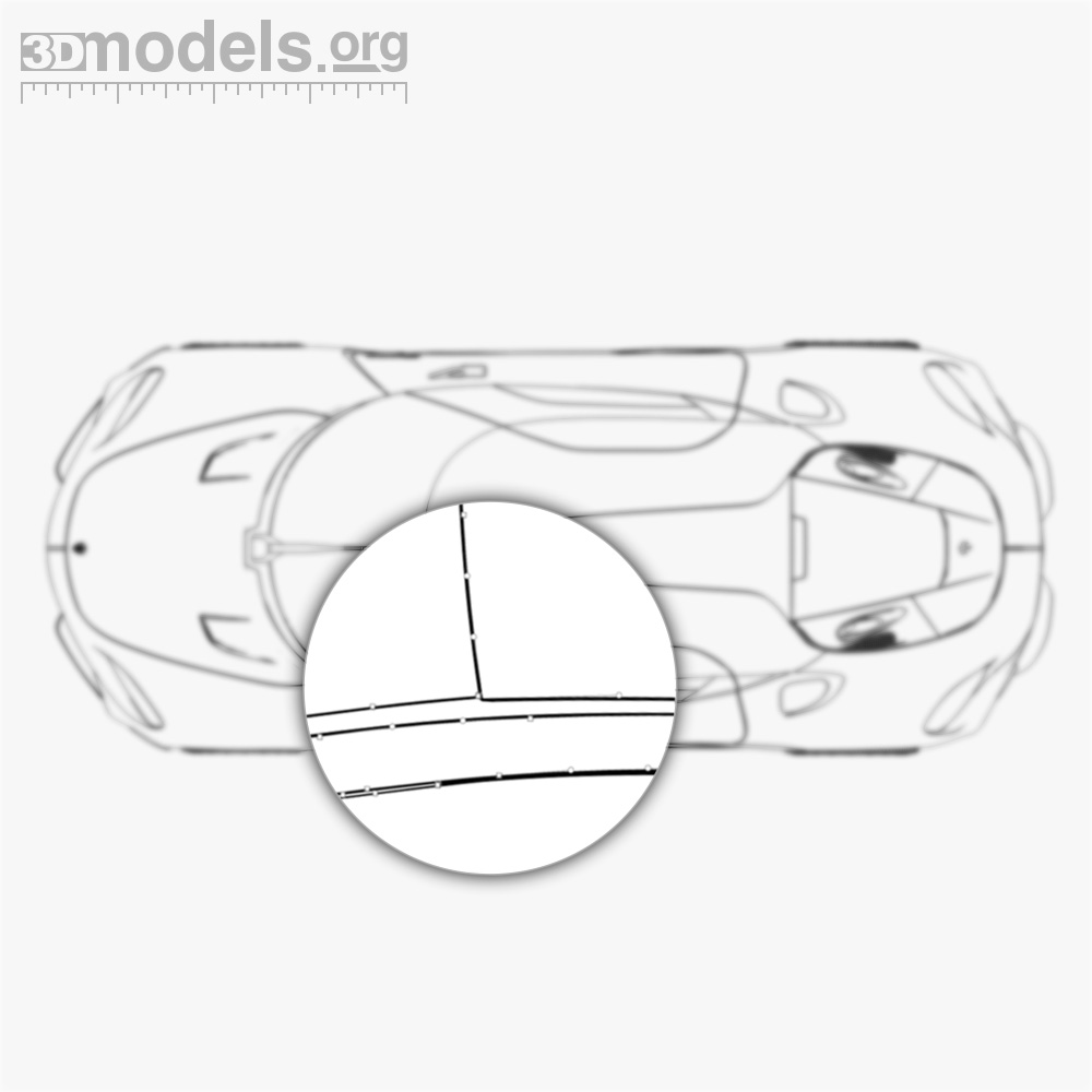 Koenigsegg Gemera 2023 Vector Blueprint - 3DModels.org