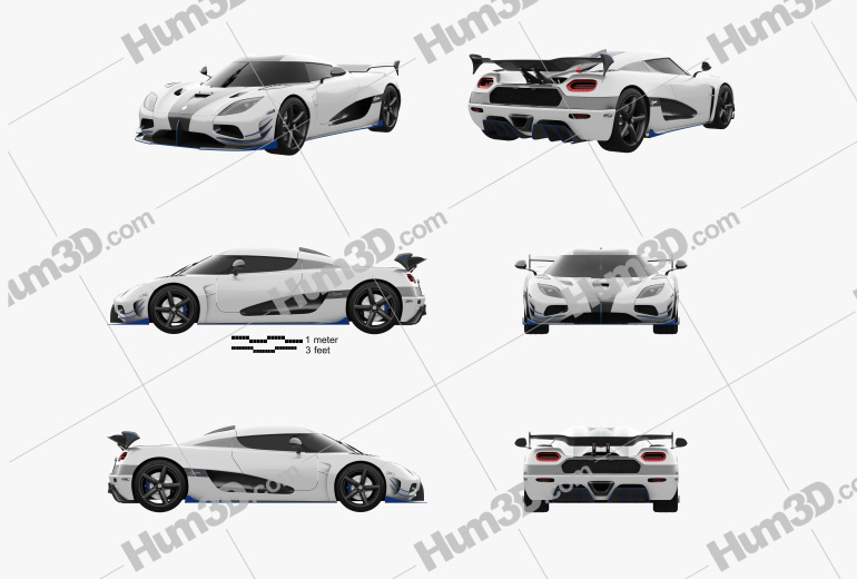 Koenigsegg Agera RS1 Especificación US 2020 Plantilla de Plano ...