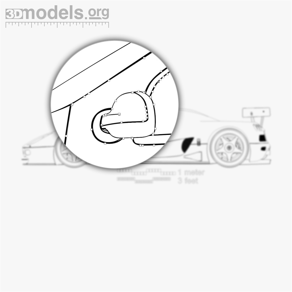 Koenigsegg CCGT 2010 Vector Blueprint - 3DModels.org