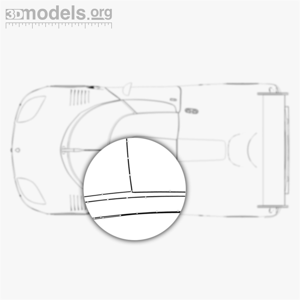 Koenigsegg CCGT 2010 Vector Blueprint - 3DModels.org