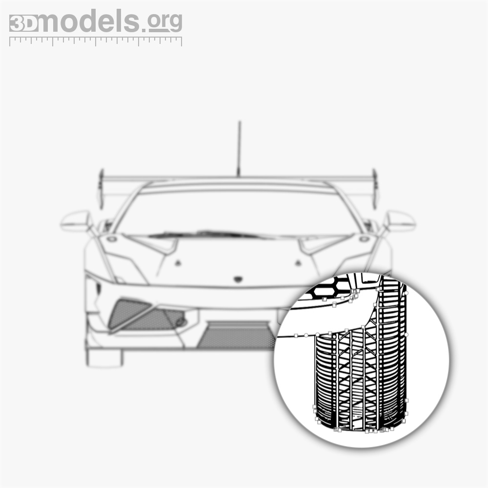 Lamborghini Gallardo LP 570-4 Super Trofeo 2016 Vector Blueprint ...