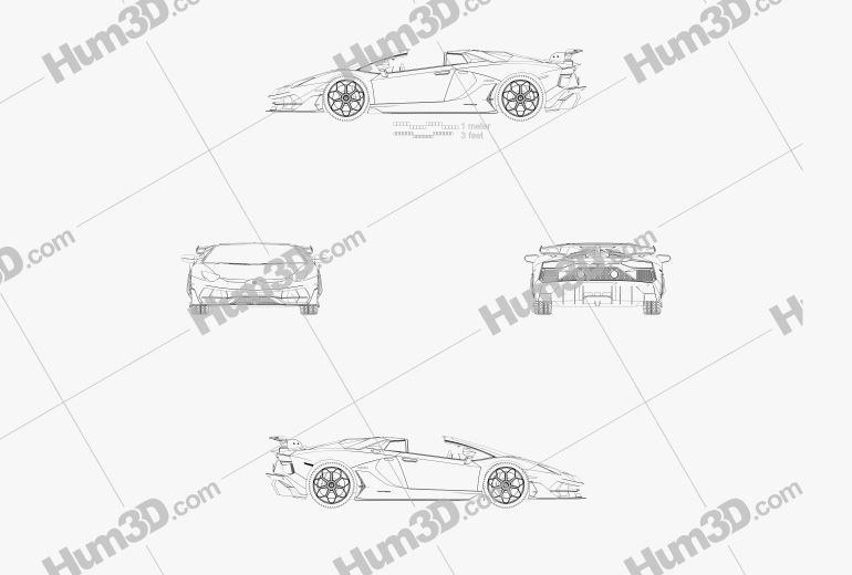 Lamborghini Aventador Svj Blueprints