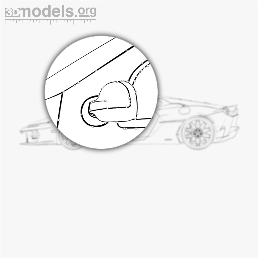 Lamborghini Temerario 2025 Vector Blueprint - 3DModels.org