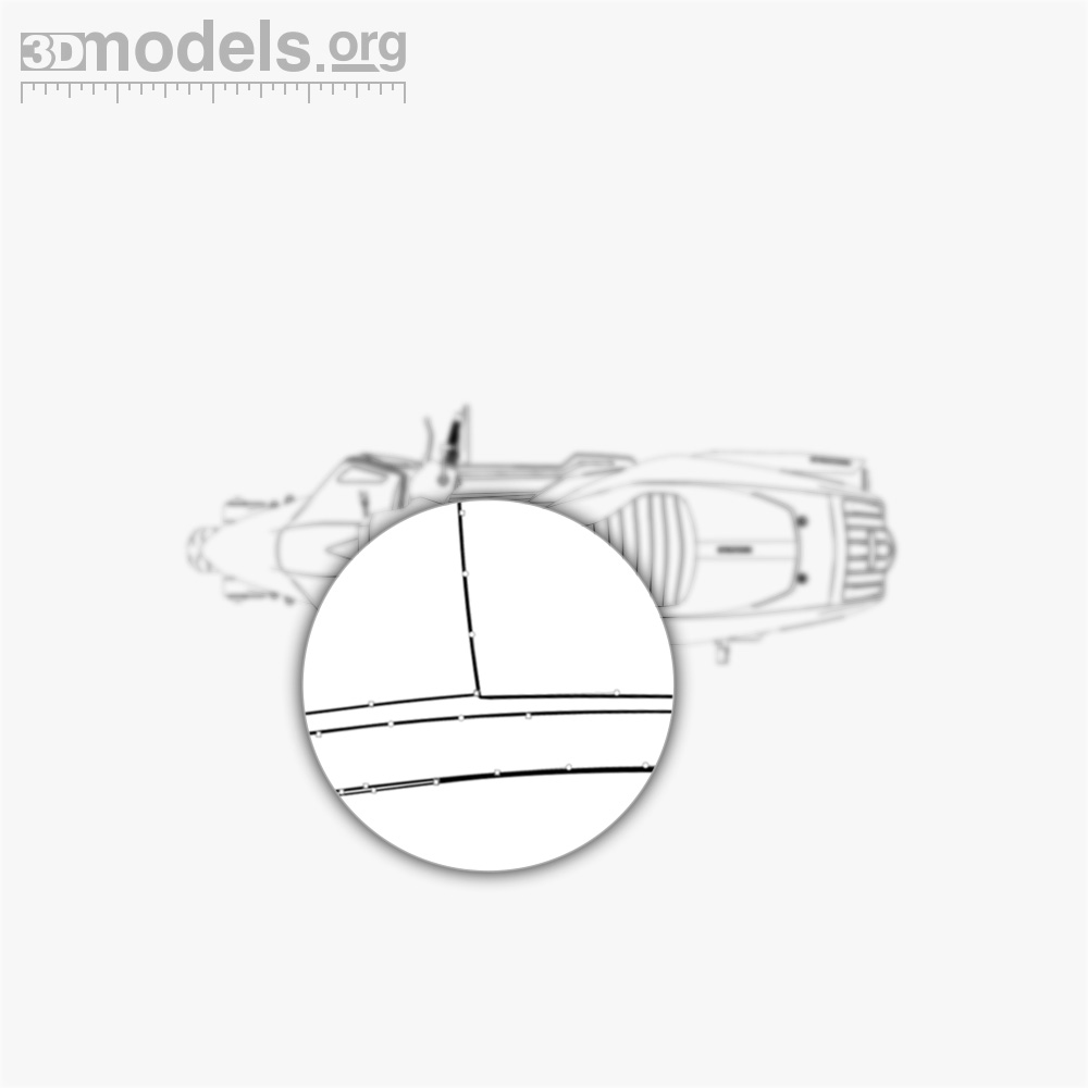 Lambretta X300 2025 Vector Blueprint - 3DModels.org