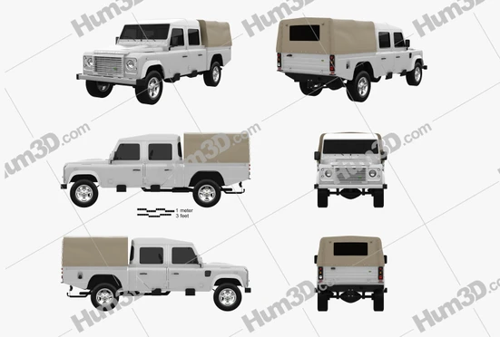 Land Rover blueprints Download in PNG - 3DModels.org