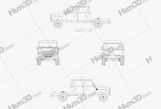Land Rover blueprints Download in PNG - 3DModels.org