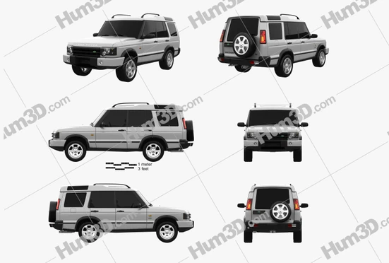 Land Rover Discovery blueprints Download in PNG - 3DModels.org