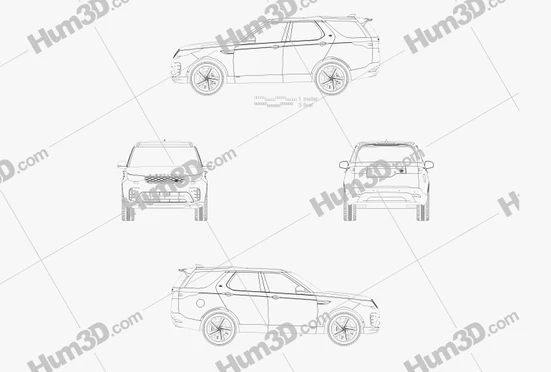 Land Rover Discovery blueprints Download in PNG - 3DModels.org