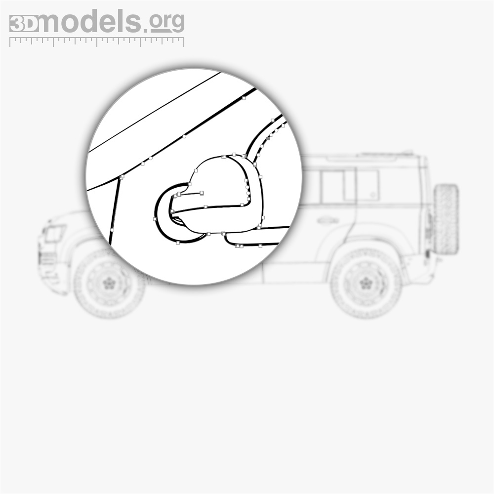 Land Rover Defender 110 OCTA Edition One 2025 Vector Blueprint ...