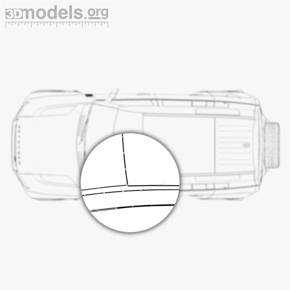 Land Rover Defender 110 OCTA Edition One 2025 Vector Blueprint ...